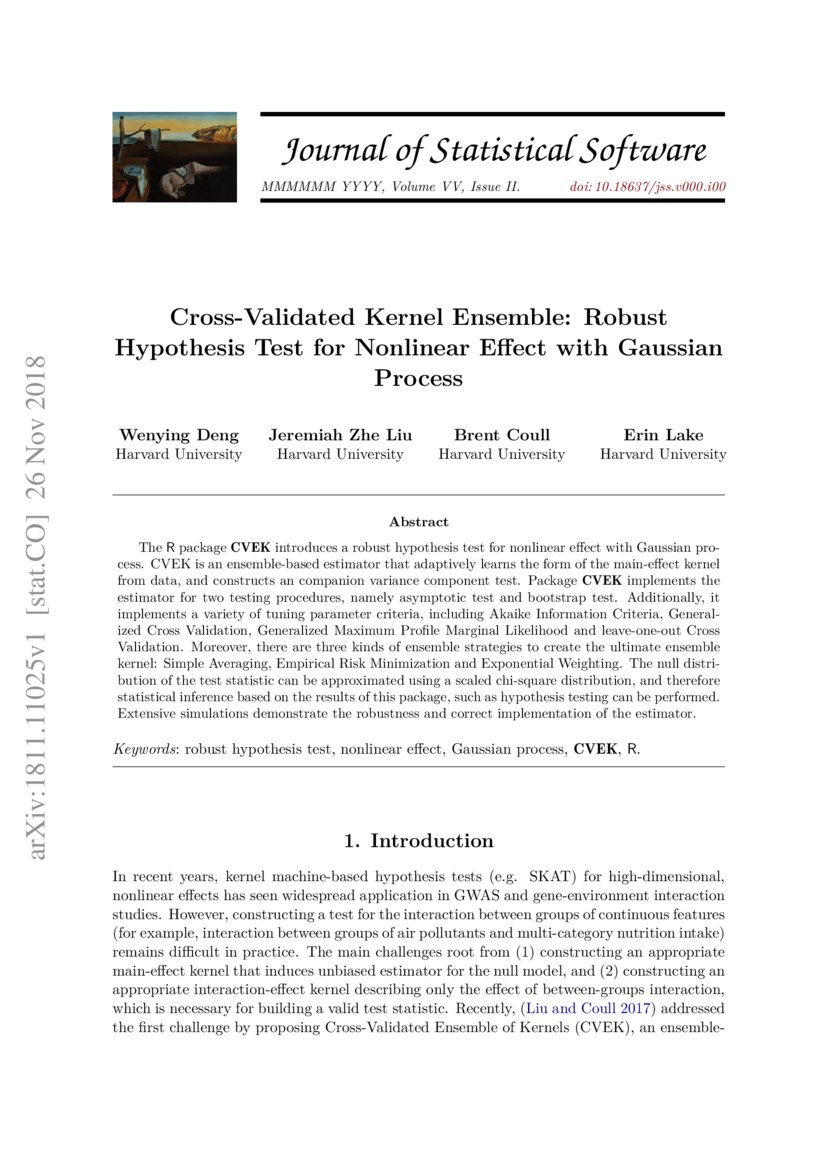 Cross Validated Kernel Ensemble Robust Hypothesis Test For Nonlinear