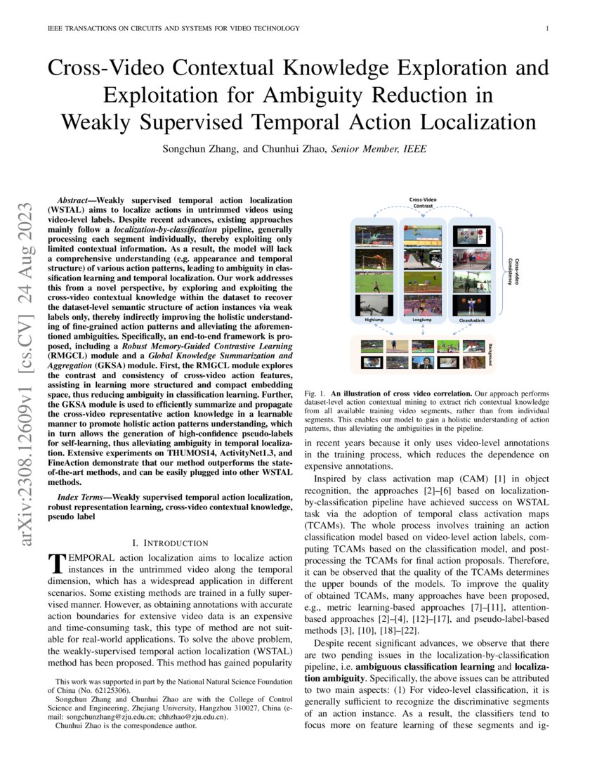Cross Video Contextual Knowledge Exploration And Exploitation For
