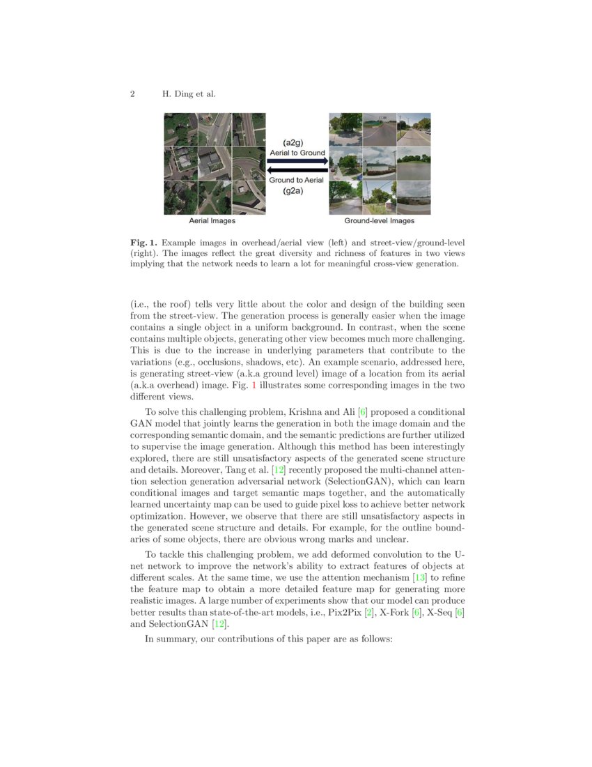 Cross View Image Synthesis With Deformable Convolution And Attention