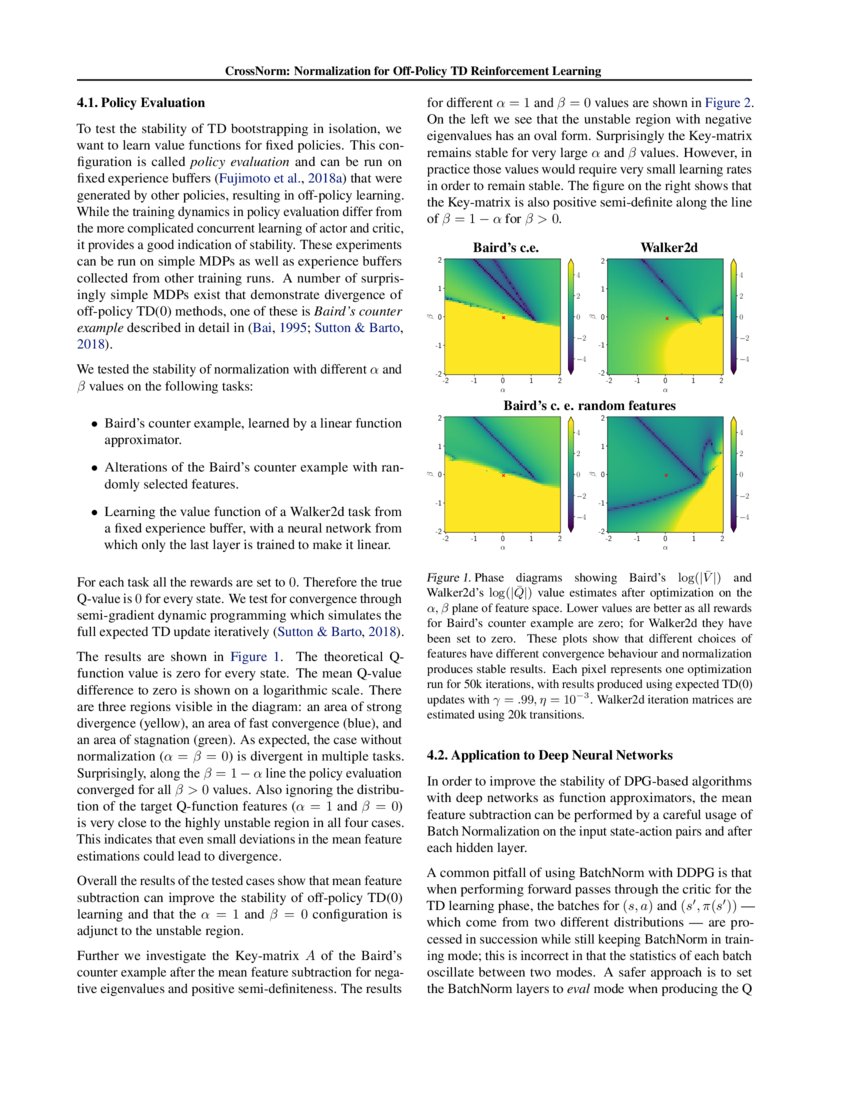 CrossNorm: Normalization for Off-Policy TD Reinforcement Learning | DeepAI