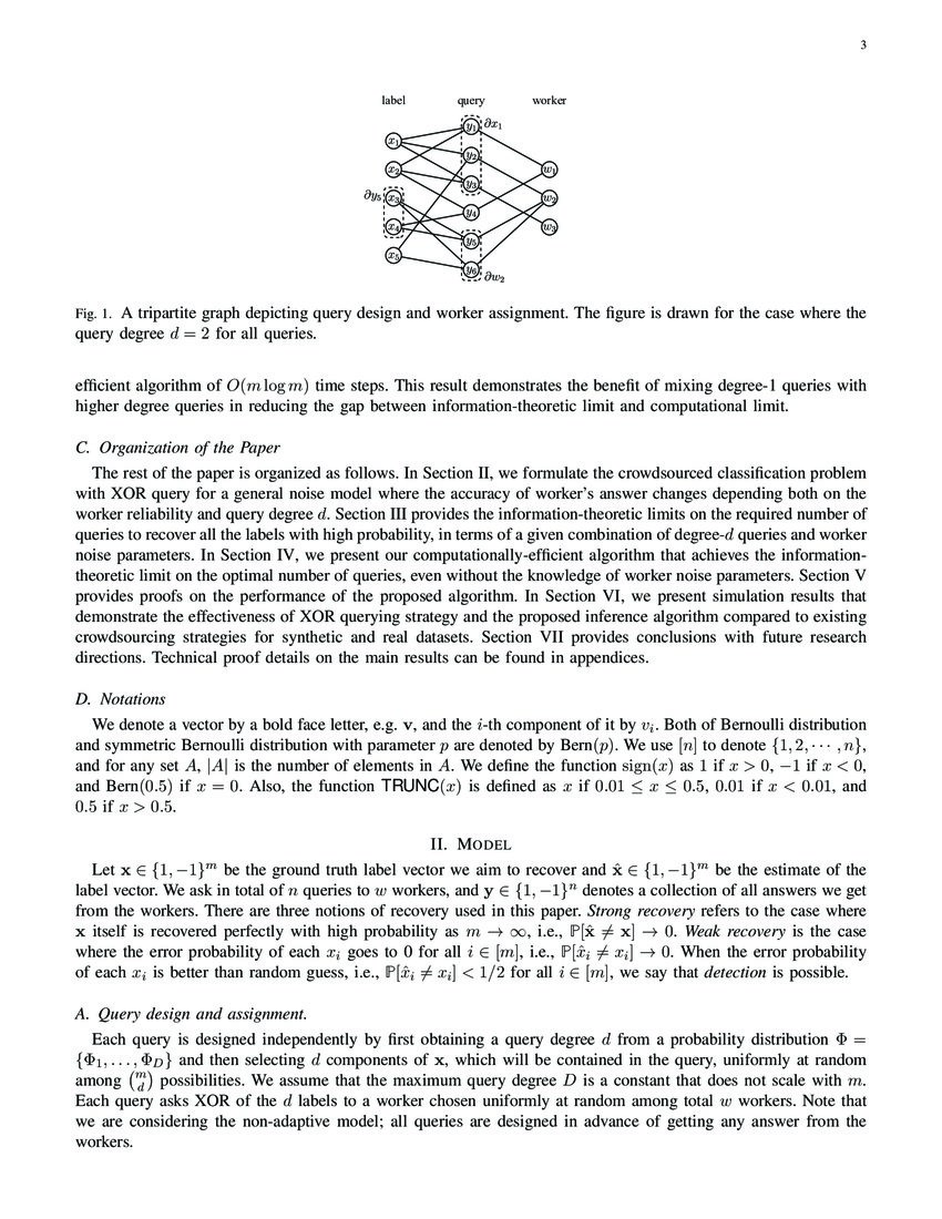 Crowdsourced Classification With Xor Queries Fundamental Limits And An Efficient Algorithm Deepai 
