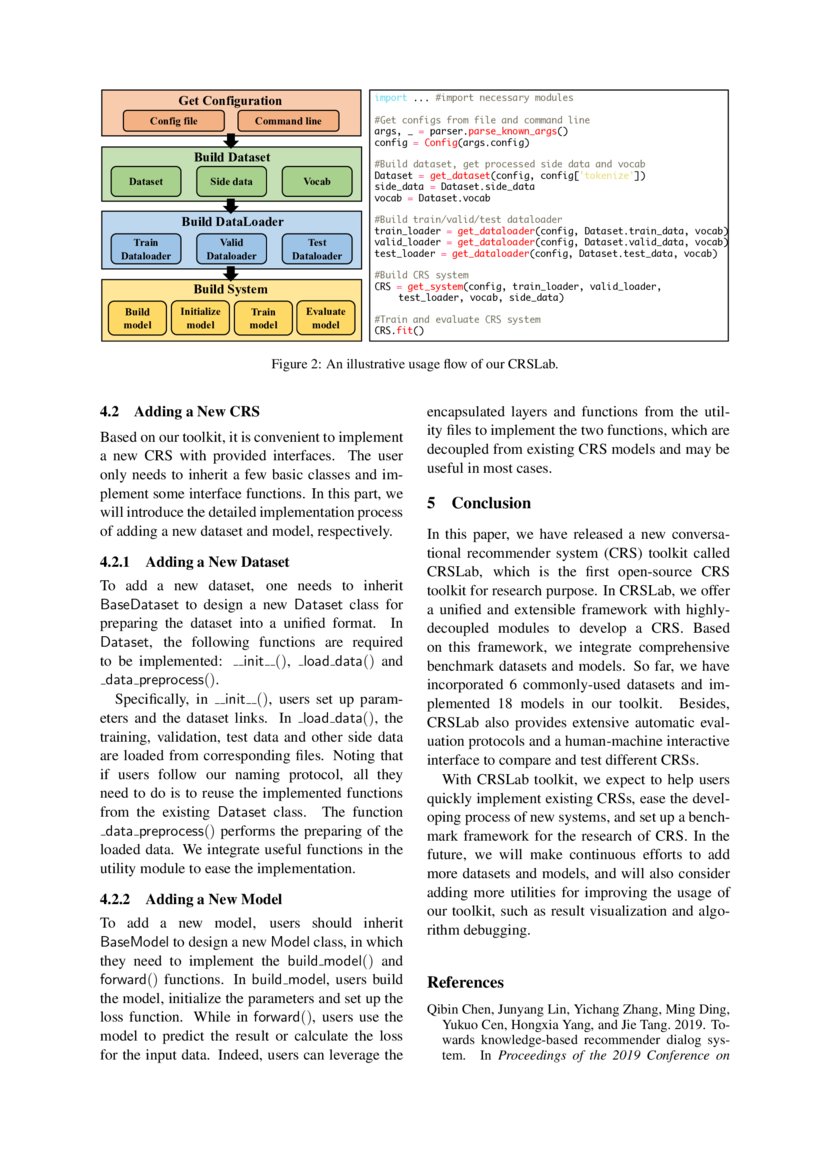 Crslab An Open Source Toolkit For Building Conversational Recommender System Deepai