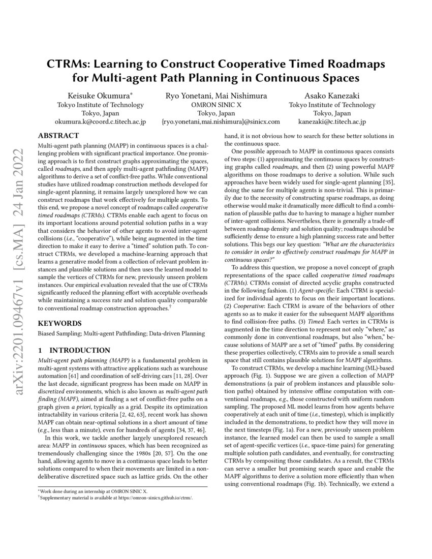 CTRMs: Learning to Construct Cooperative Timed Roadmaps for Multi-agent Path Planning in ...