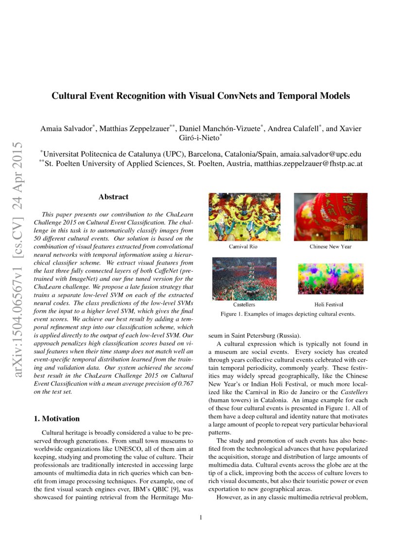 Cultural Event Recognition with Visual ConvNets and Temporal Models ...