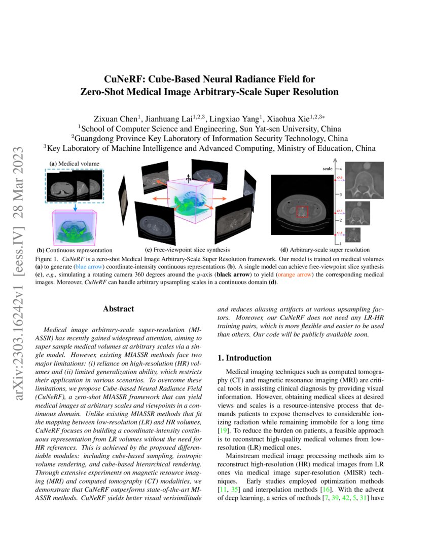 CuNeRF: Cube-Based Neural Radiance Field for Zero-Shot Medical Image Arbitrary-Scale Super ...