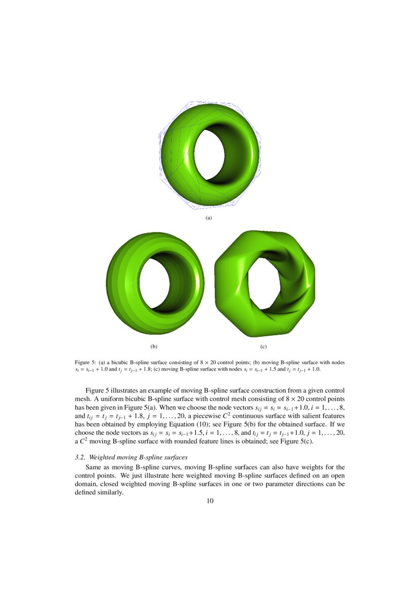 Curve And Surface Construction With Moving B Splines Deepai