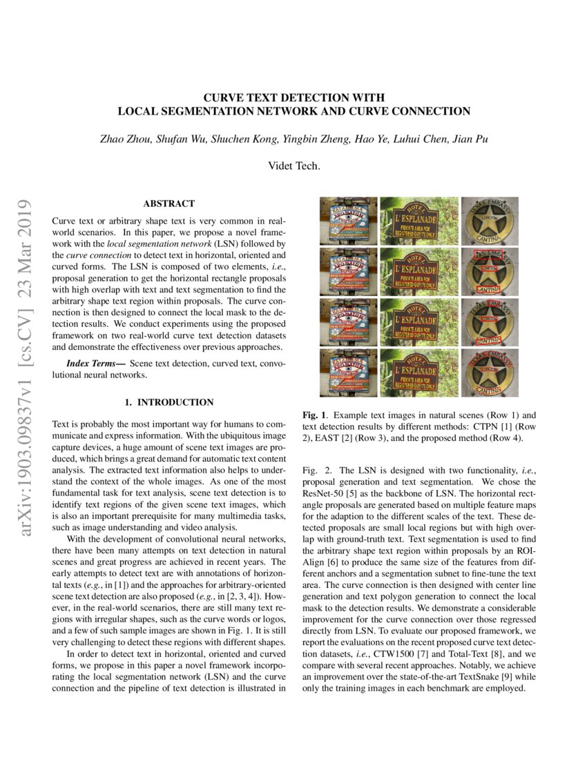 Curve Text Detection With Local Segmentation Network And Curve 3989