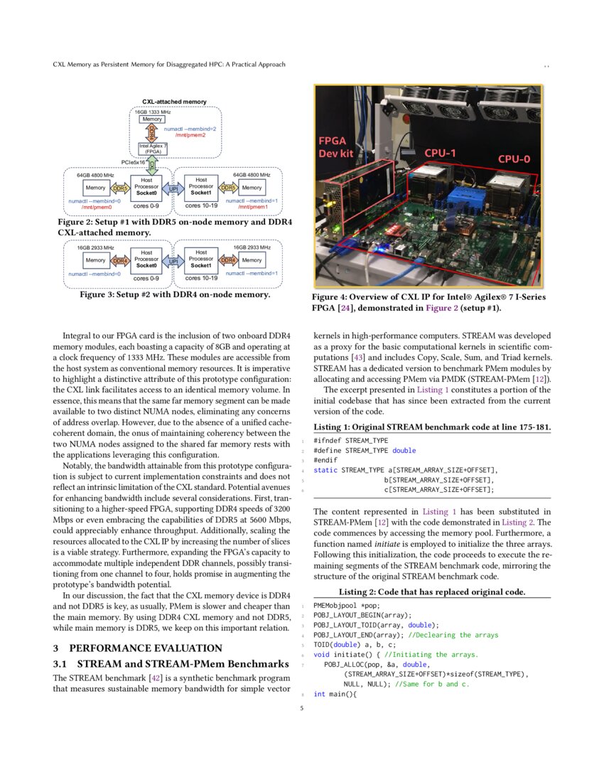Cxl Memory As Persistent Memory For Disaggregated Hpc A Practical Approach Deepai