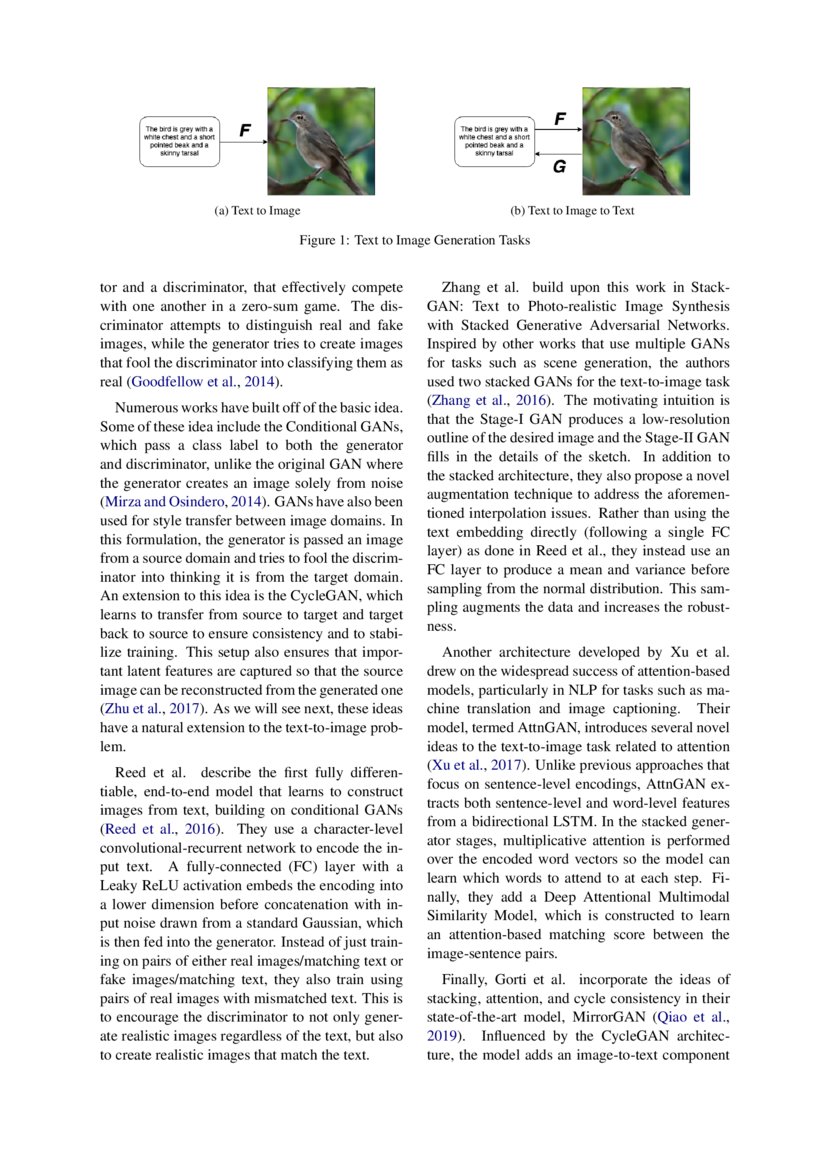 Cycle Text-To-Image GAN with BERT | DeepAI