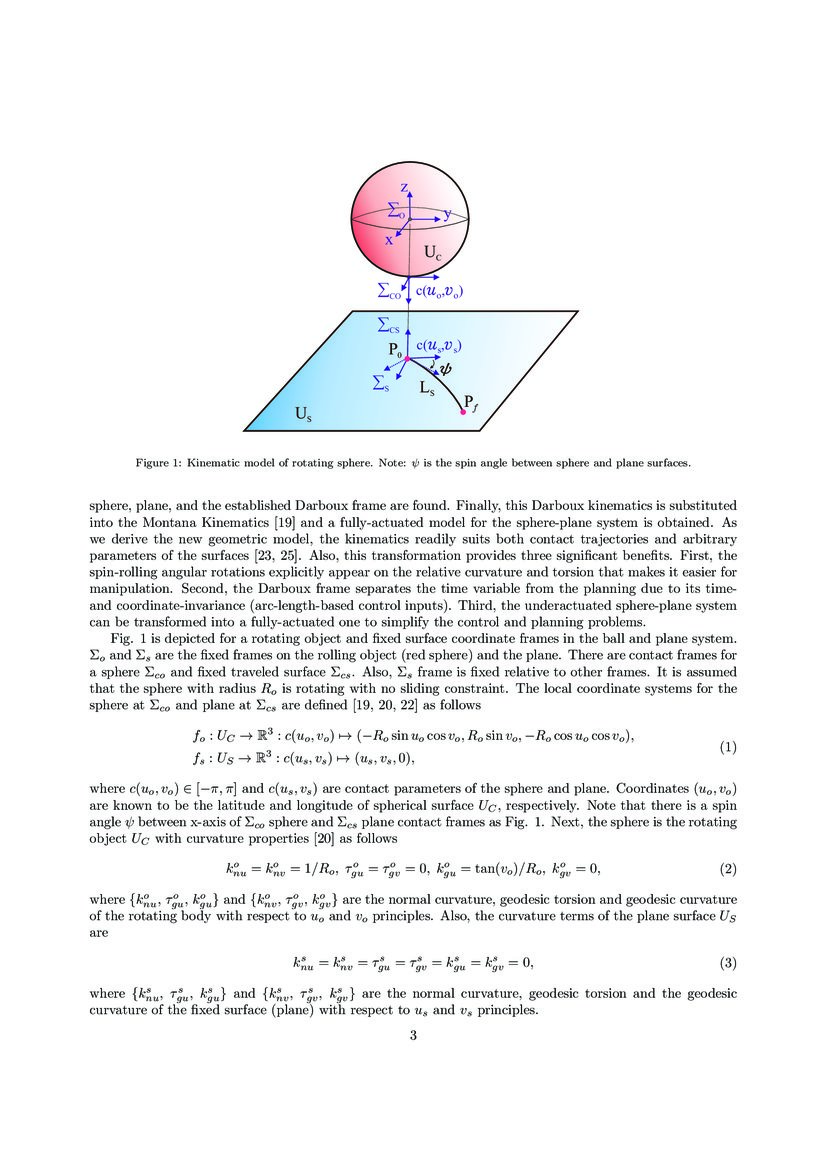 Darboux-Frame-Based Parametrization for a Spin-Rolling Sphere on a ...