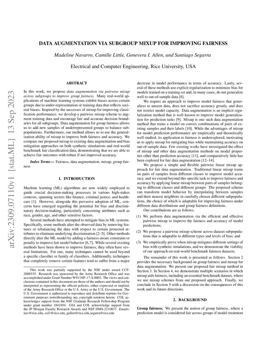 Data Augmentation Via Subgroup Mixup For Improving Fairness Deepai