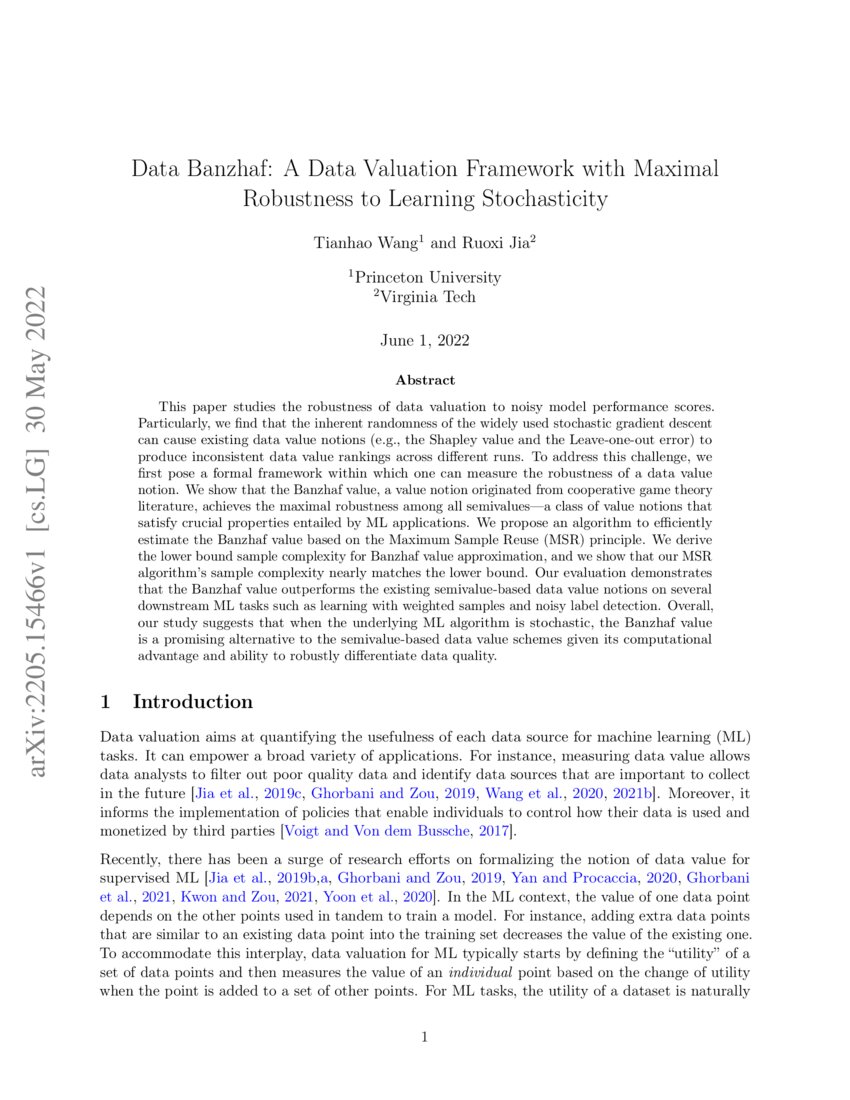 Data Banzhaf A Data Valuation Framework With Maximal Robustness To