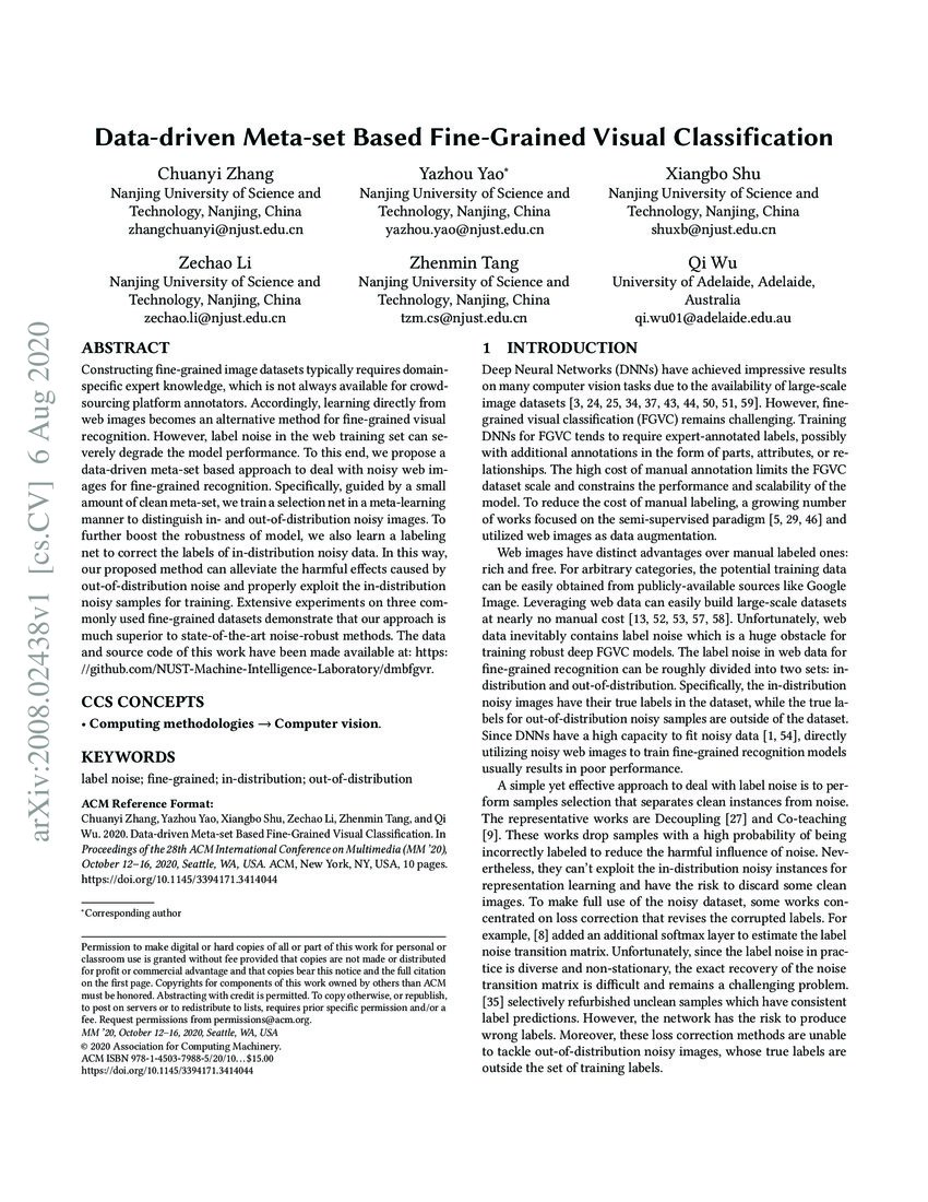 Data-driven Meta-set Based Fine-Grained Visual Classification | DeepAI