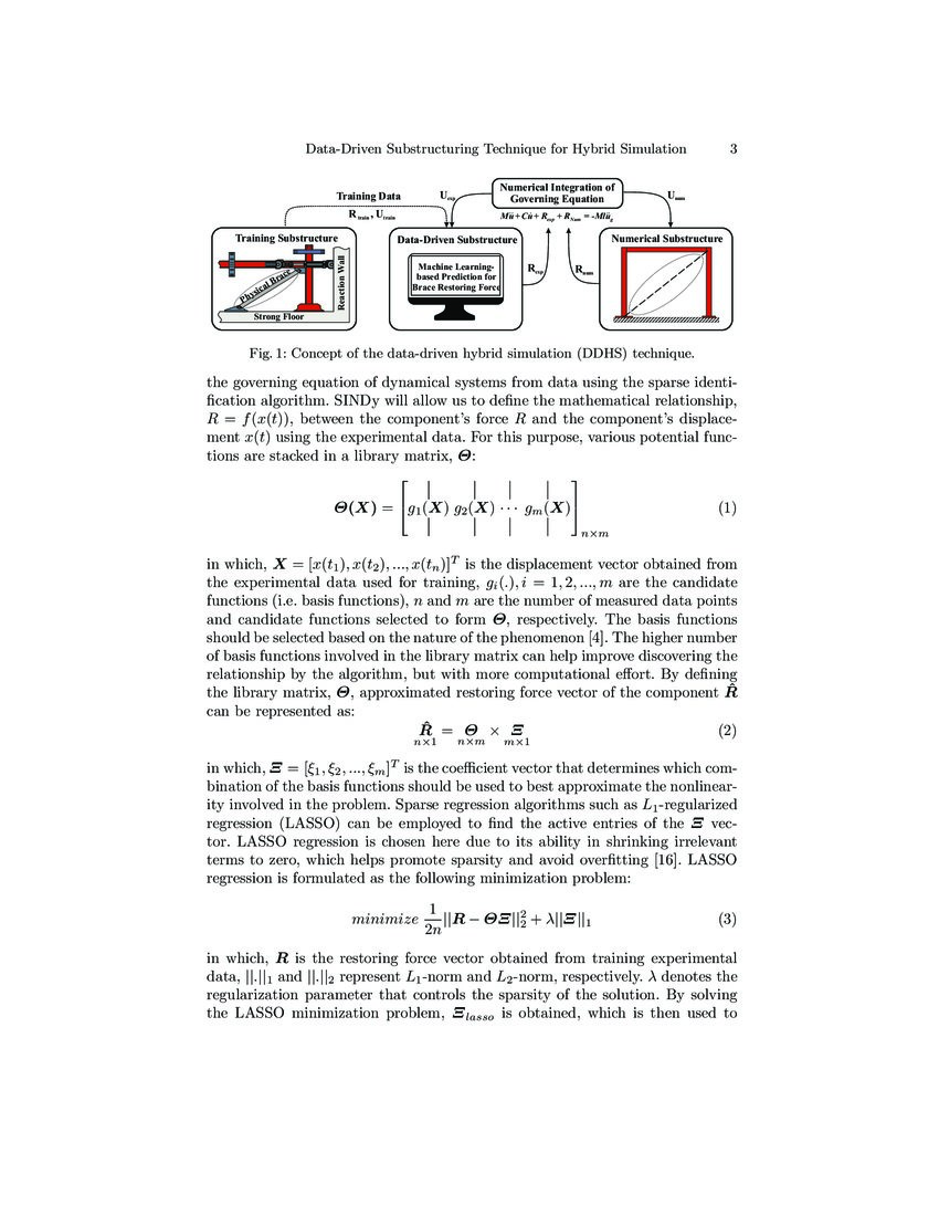Data Driven Substructuring Technique For Pseudo Dynamic Hybrid