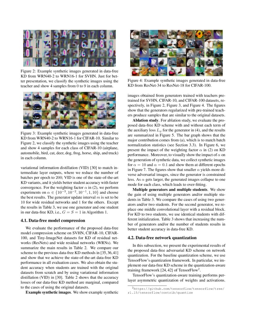 Data-Free Network Quantization With Adversarial Knowledge Distillation | DeepAI