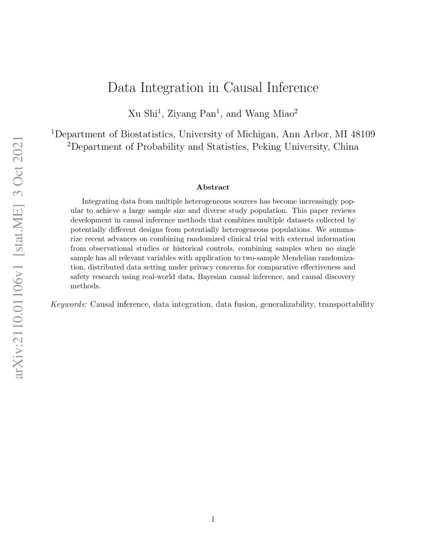 Data Integration In Causal Inference Deepai