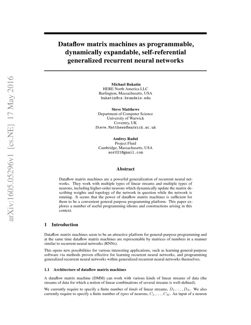 Dataflow Matrix Machines As Programmable Dynamically Expandable Self Referential Generalized