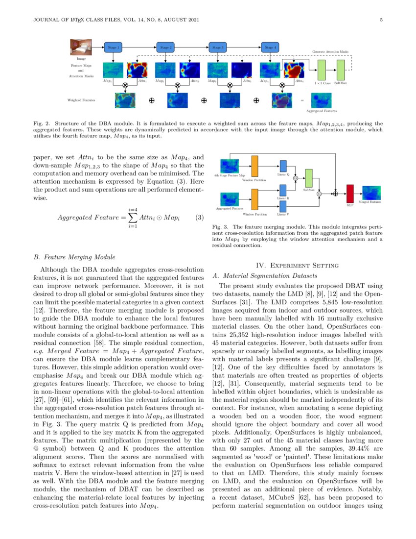 Dbat Dynamic Backward Attention Transformer For Material Segmentation
