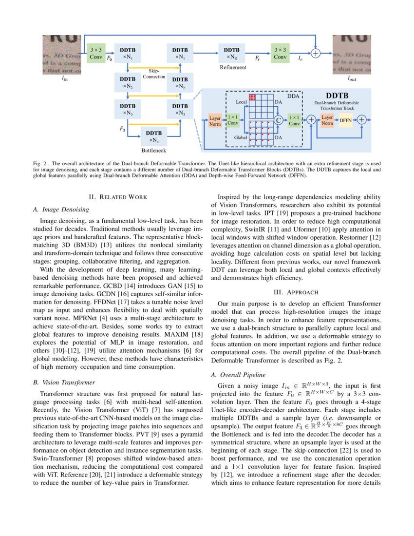 DDT: Dual-branch Deformable Transformer for Image Denoising | DeepAI