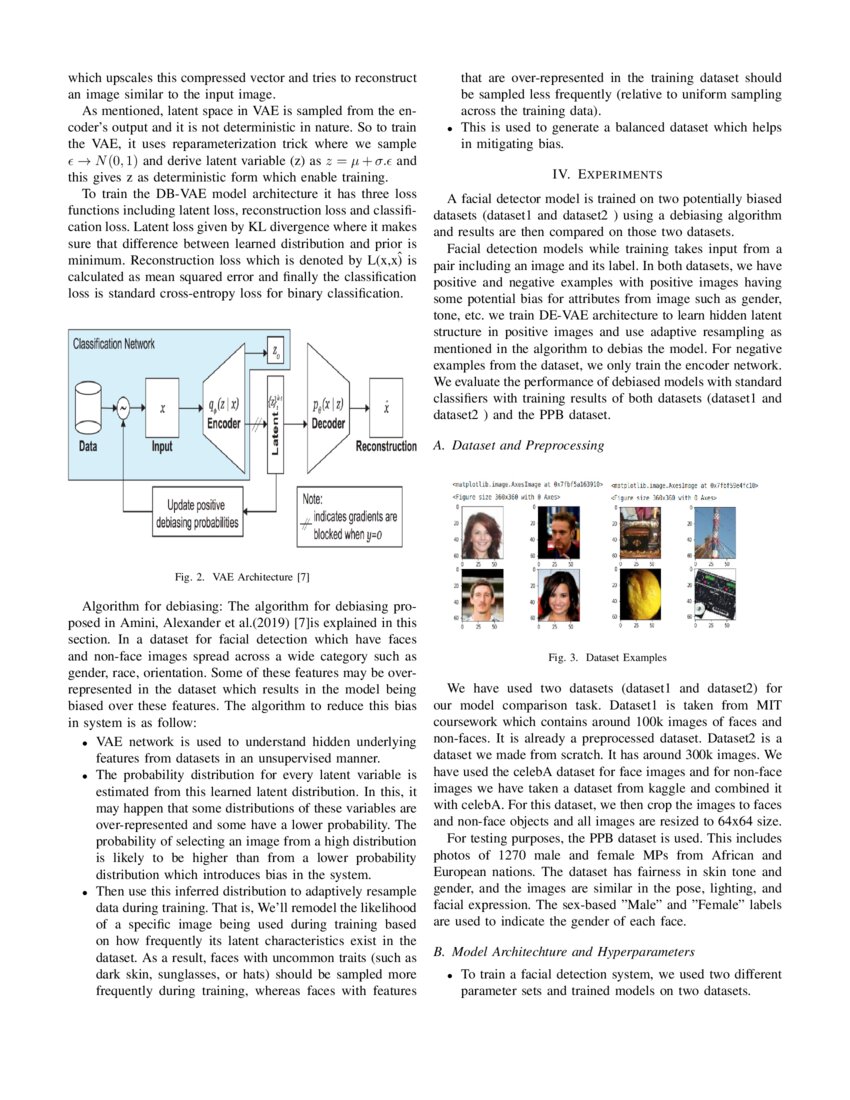 De-biasing facial detection system using VAE | DeepAI