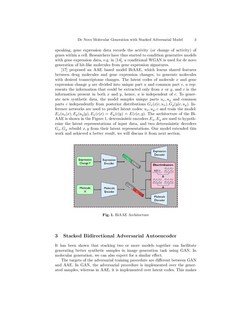 De Novo Molecular Generation with Stacked Adversarial Model | DeepAI