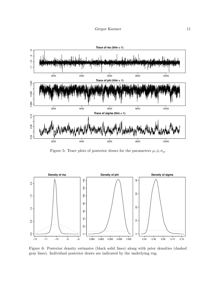 Dealing With Stochastic Volatility In Time Series Using The R Package