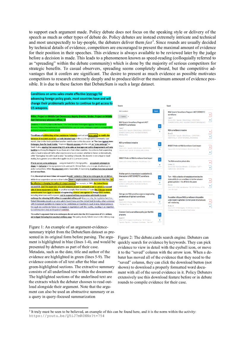 Debatesum A Large Scale Argument Mining And Summarization Dataset Deepai