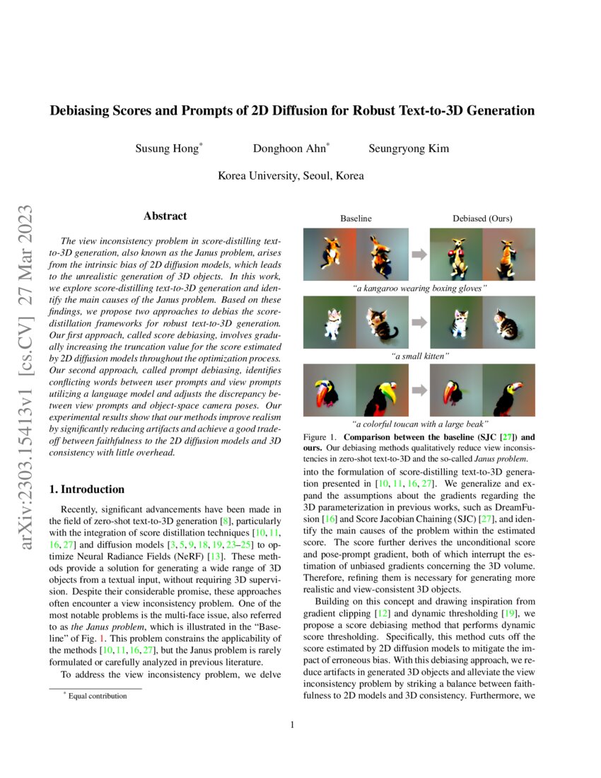 Debiasing Scores and Prompts of 2D Diffusion for Robust Text-to-3D ...