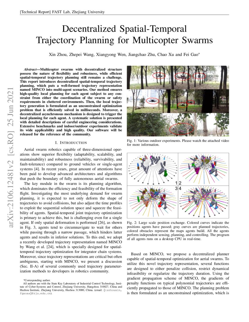 Decentralized Spatial-Temporal Trajectory Planning for Multicopter ...