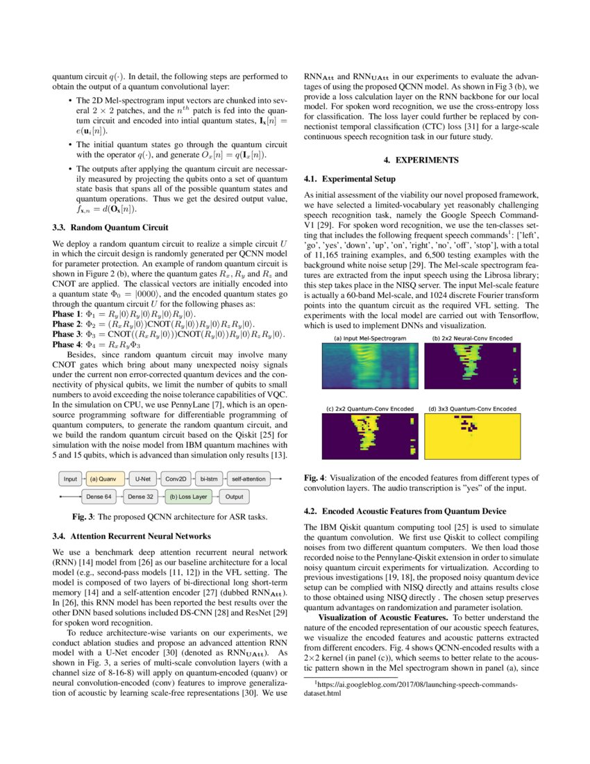 Decentralizing Feature Extraction With Quantum Convolutional Neural Network For Automatic Speech