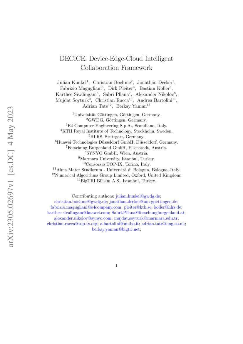 DECICE: Device-Edge-Cloud Intelligent Collaboration Framework | DeepAI DECICE: Device-Edge-Cloud Intelligent Collaboration Framework | DeepAI