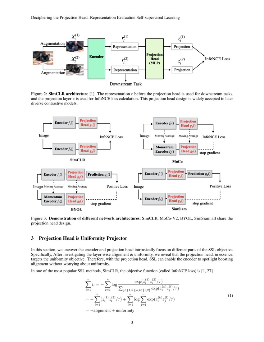Deciphering the Projection Head: Representation Evaluation Self-supervised Learning | DeepAI