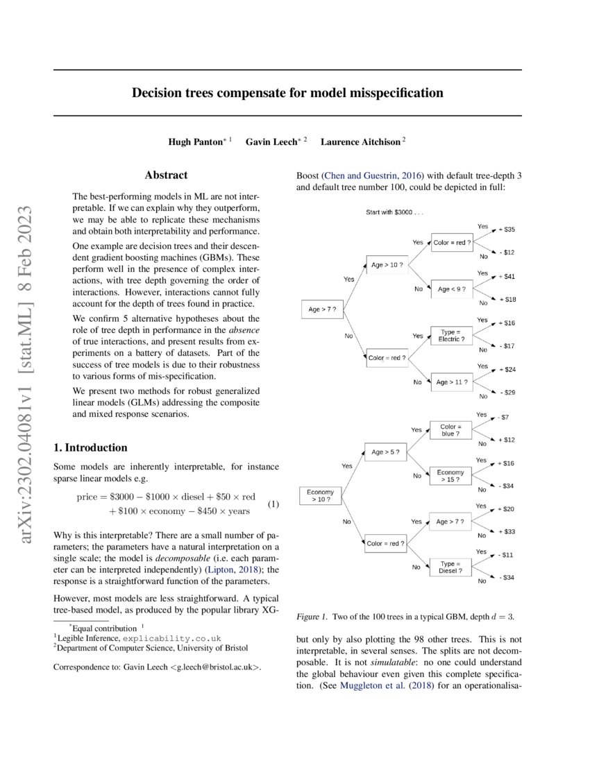Decision Trees Compensate For Model Misspecification Deepai