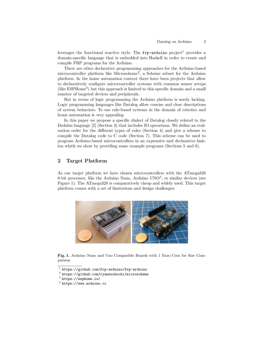 Declarative Programming For Microcontrollers Datalog On Arduino Deepai
