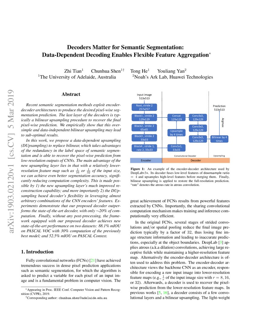 Decoders Matter For Semantic Segmentation Data Dependent Decoding Enables Flexible Feature