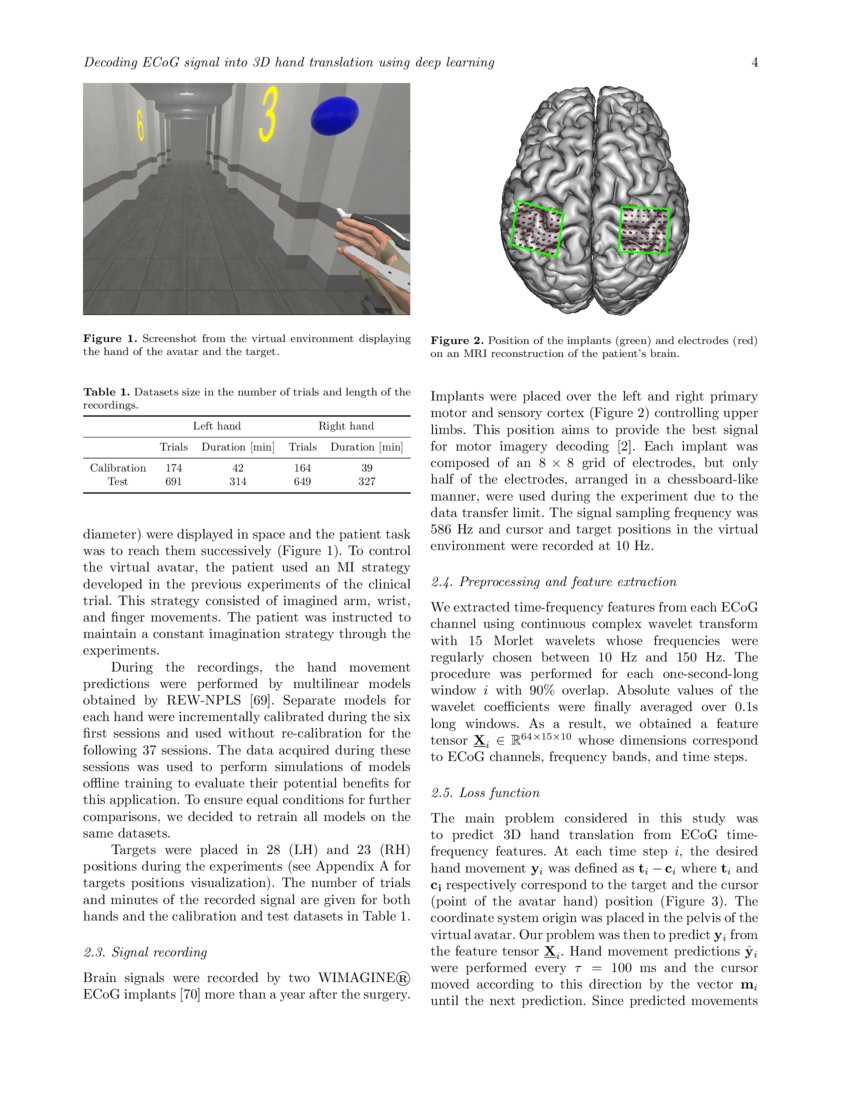 Decoding ECoG signal into 3D hand translation using deep learning | DeepAI