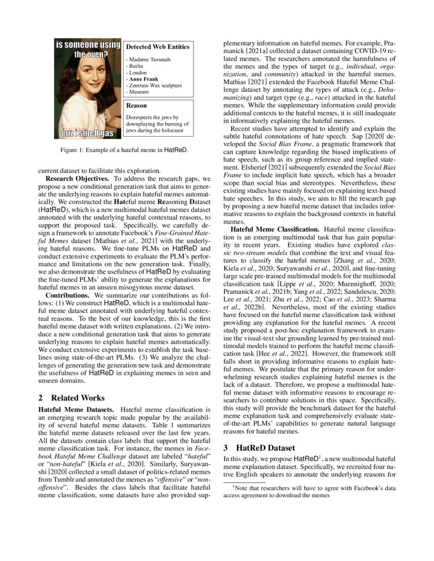 Decoding the Underlying Meaning of Multimodal Hateful Memes | DeepAI