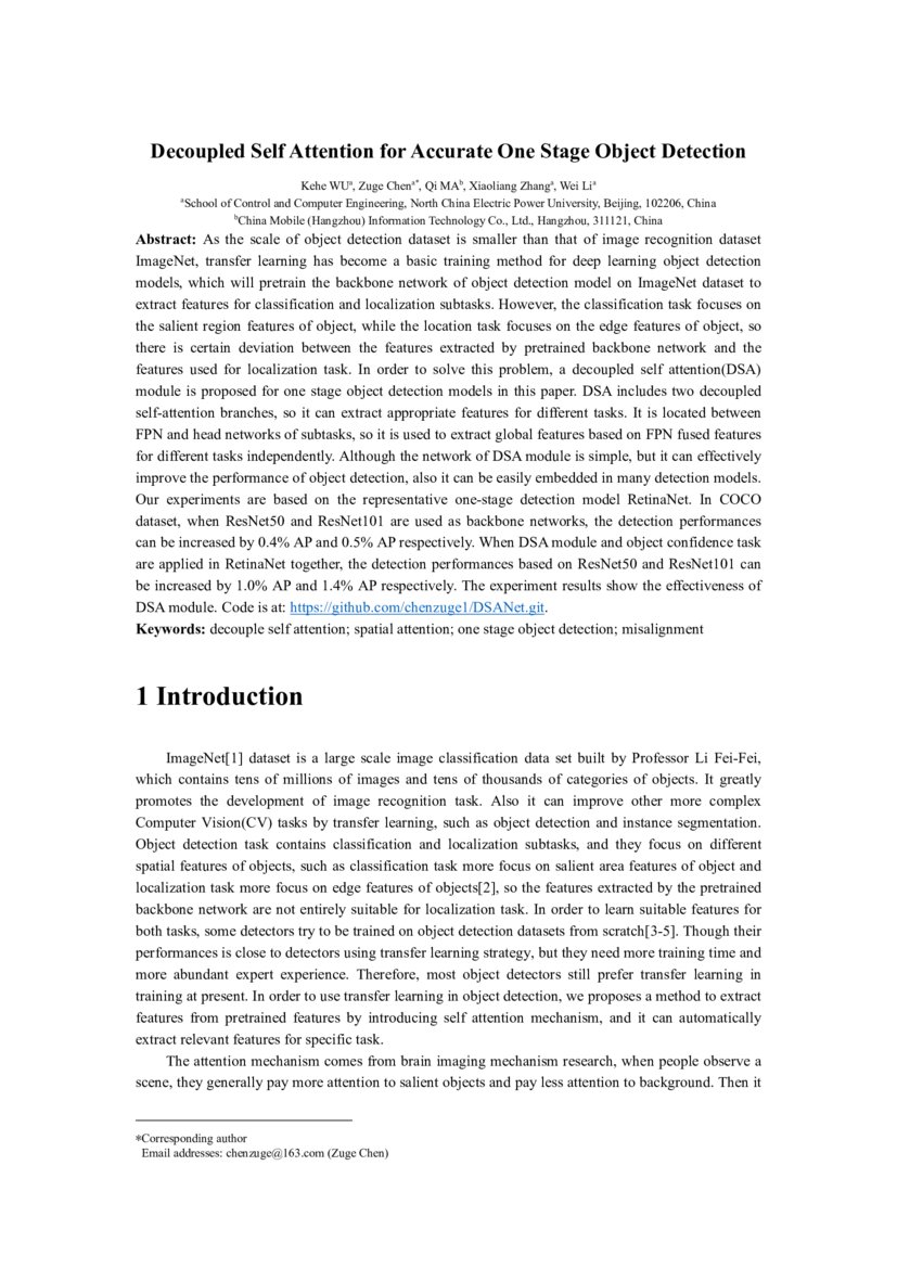 Decoupled Self Attention For Accurate One Stage Object Detection Deepai