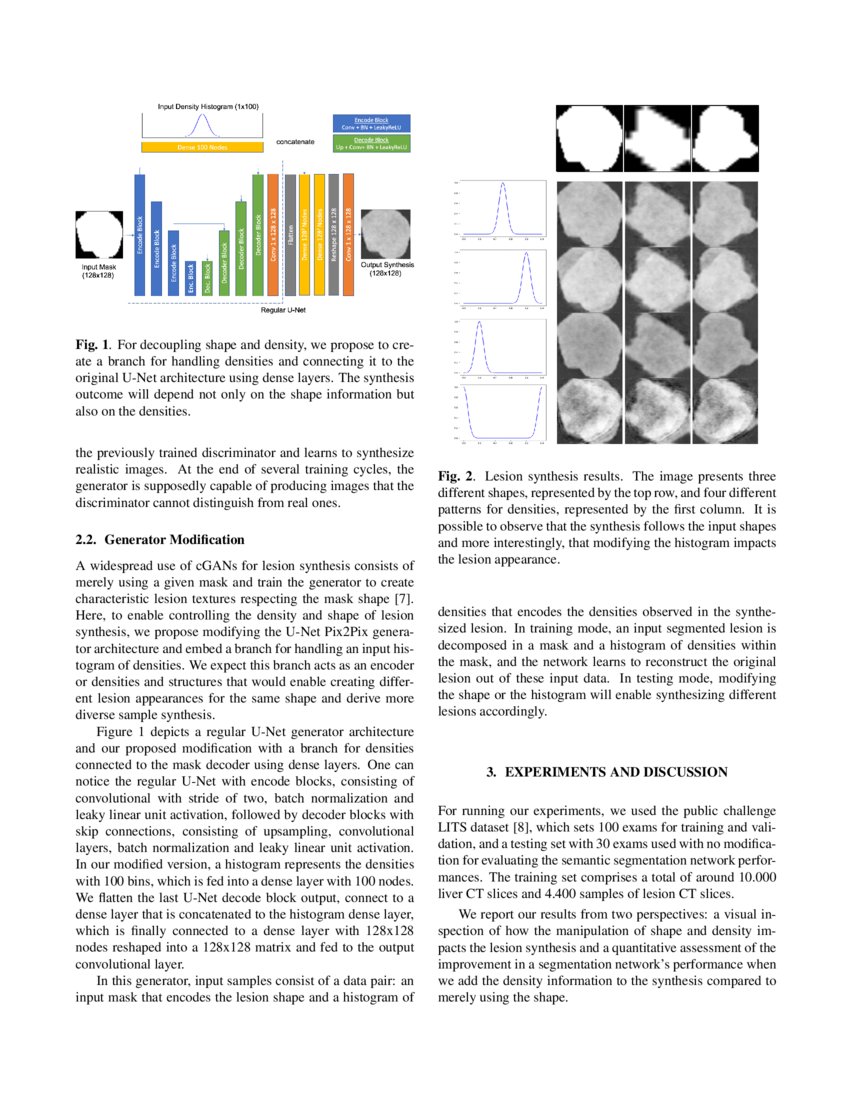 Decoupling Shape and Density for Liver Lesion Synthesis Using Conditional Generative Adversarial ...