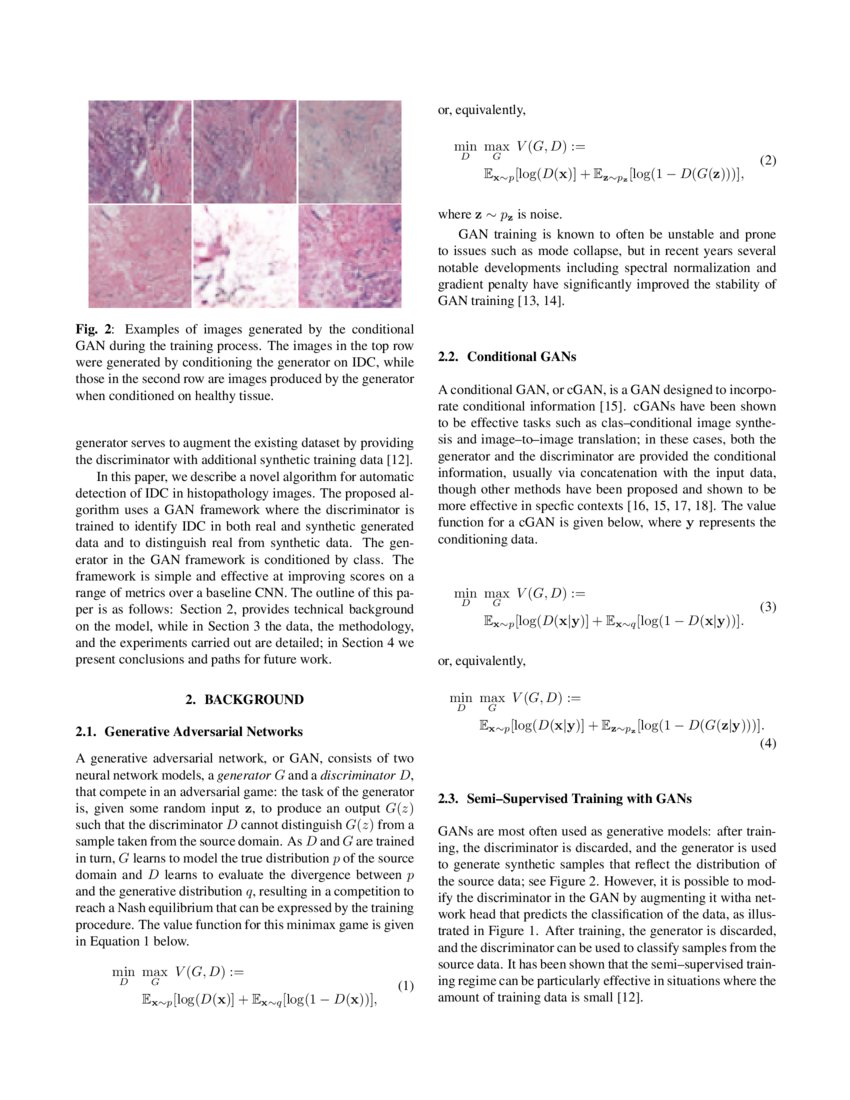 Dectecting Invasive Ductal Carcinoma with Semi-Supervised Conditional GANs | DeepAI