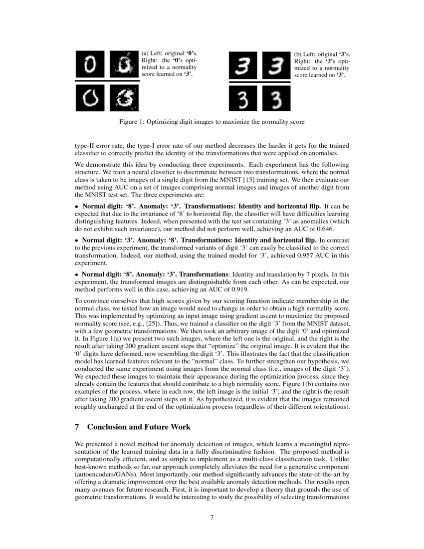 Deep Anomaly Detection Using Geometric Transformations Deepai