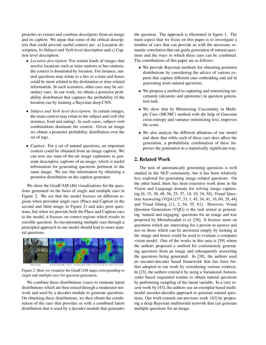 Deep Bayesian Network For Visual Question Generation Deepai 