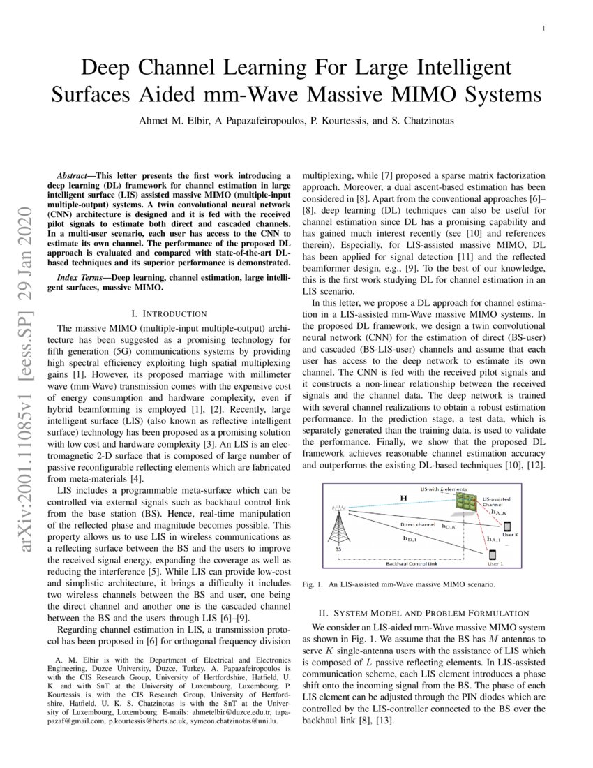 Deep Channel Learning For Large Intelligent Surfaces Aided mm-Wave ...