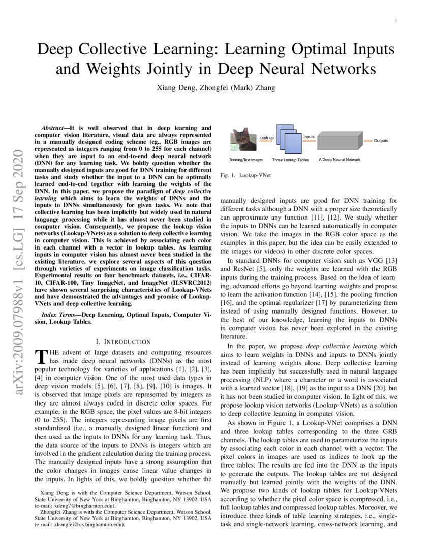 Deep Collective Learning: Learning Optimal Inputs and Weights Jointly in Deep Neural Networks ...