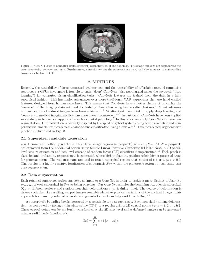 Deep convolutional networks for pancreas segmentation in CT imaging | DeepAI