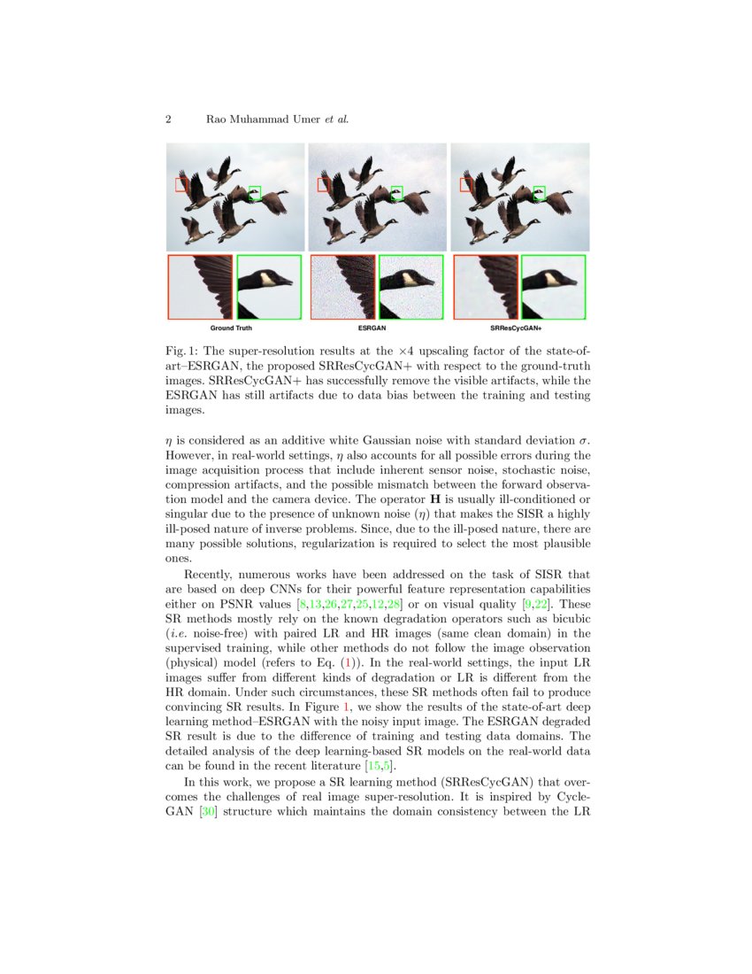 Deep Cyclic Generative Adversarial Residual Convolutional Networks for Real Image Super ...