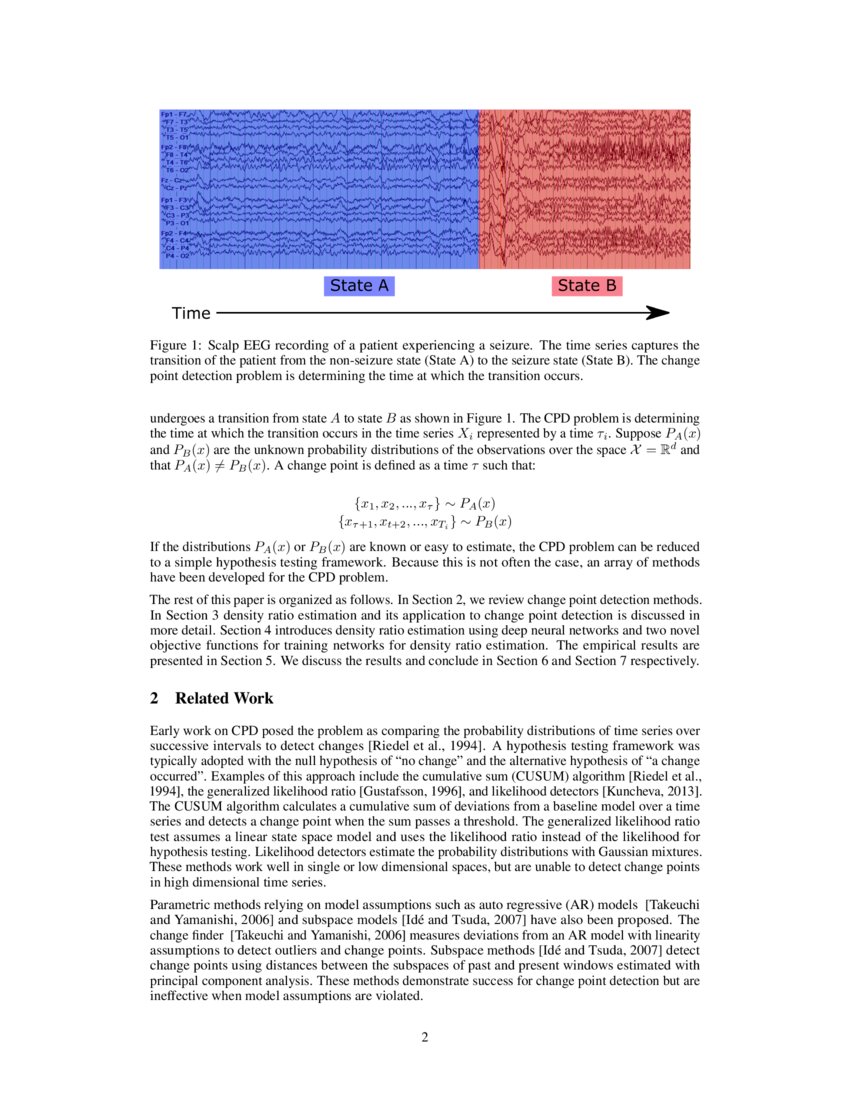 Deep density ratio estimation for change point detection | DeepAI