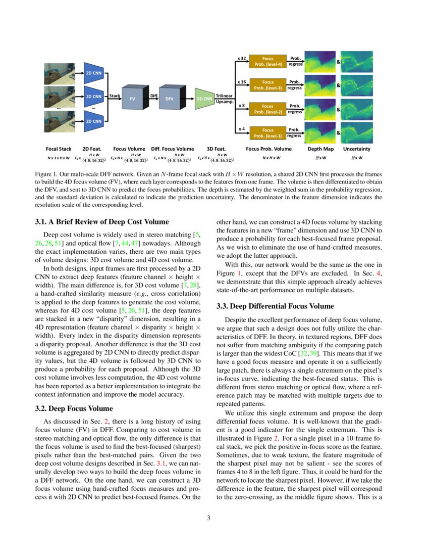 Deep Depth from Focus with Differential Focus Volume | DeepAI