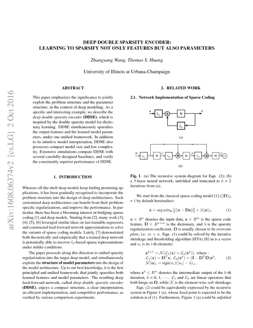 Deep Double Sparsity Encoder: Learning to Sparsify Not Only Features ...