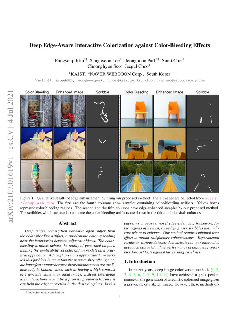Deep Edge Aware Interactive Colorization Against Color Bleeding Effects Deepai
